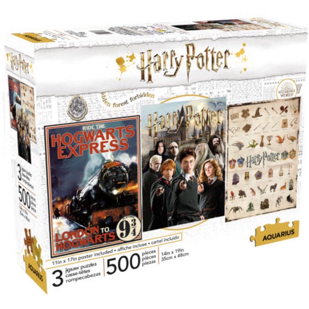 Harry Potter 500 Pc x 3 Puzzle Set - ToyTime| ToyTime