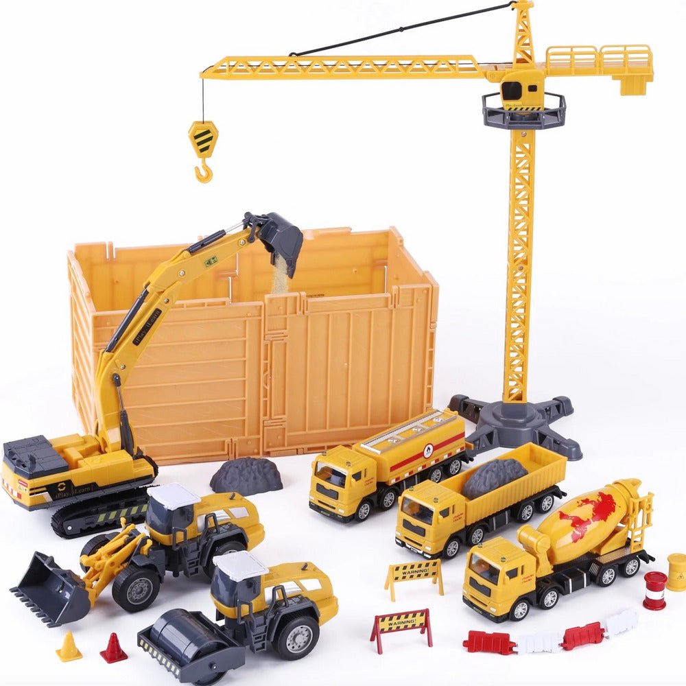 Kids Engineering Construction Site Excavator Toy Set Playset…@Iplay ...