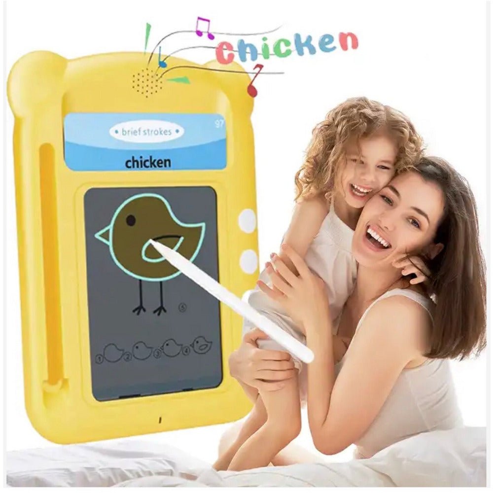 Early Educational Kids Writing/Drawing Tablet with Talking Flash Card ...