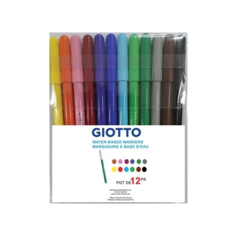 Giotto Water Base markers large 12 pcs - ToyTime| ToyTime