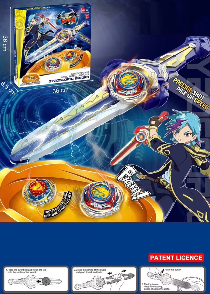 Gyroscope Sword Launcher Spinning Metal Tops Battle Toys - ToyTime| ToyTime