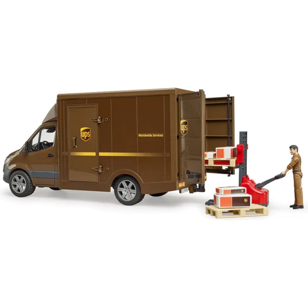 MB Sprinter UPS Truck with Manually Operated Pallet Jack - ToyTime| ToyTime