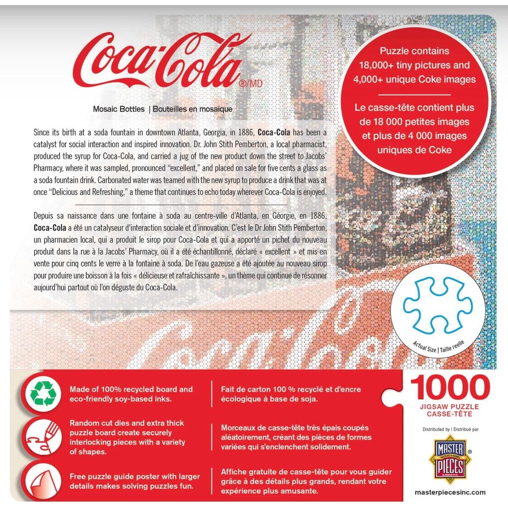 Mosaic Coca Cola 1000PC Puzzle…@Masterpcs - ToyTime| ToyTime