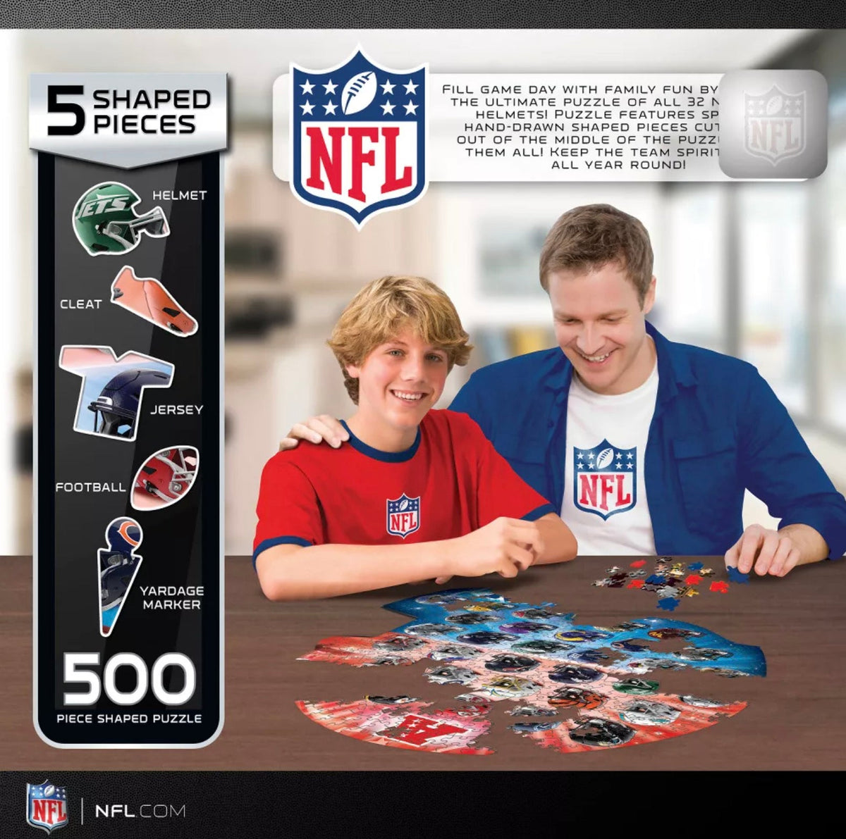 NFL Helmet Shaped 500pcs Puzzle| ToyTime