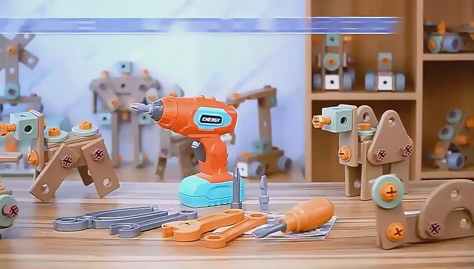 Pretend play children's puzzle repair assembly play/repair toolbox toy ...