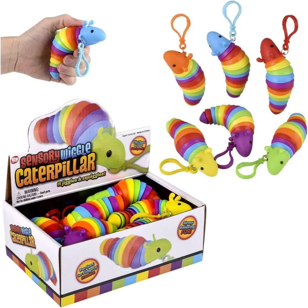 Sensory Wiggle Caterpillar Keychain - ToyTime| ToyTime
