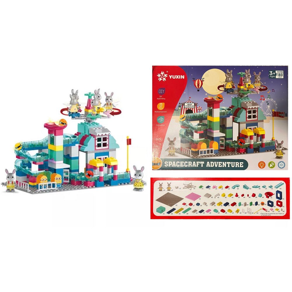 SpaceCraft Adventure Building Block, Ball Race-Block Slide Track 180 ...