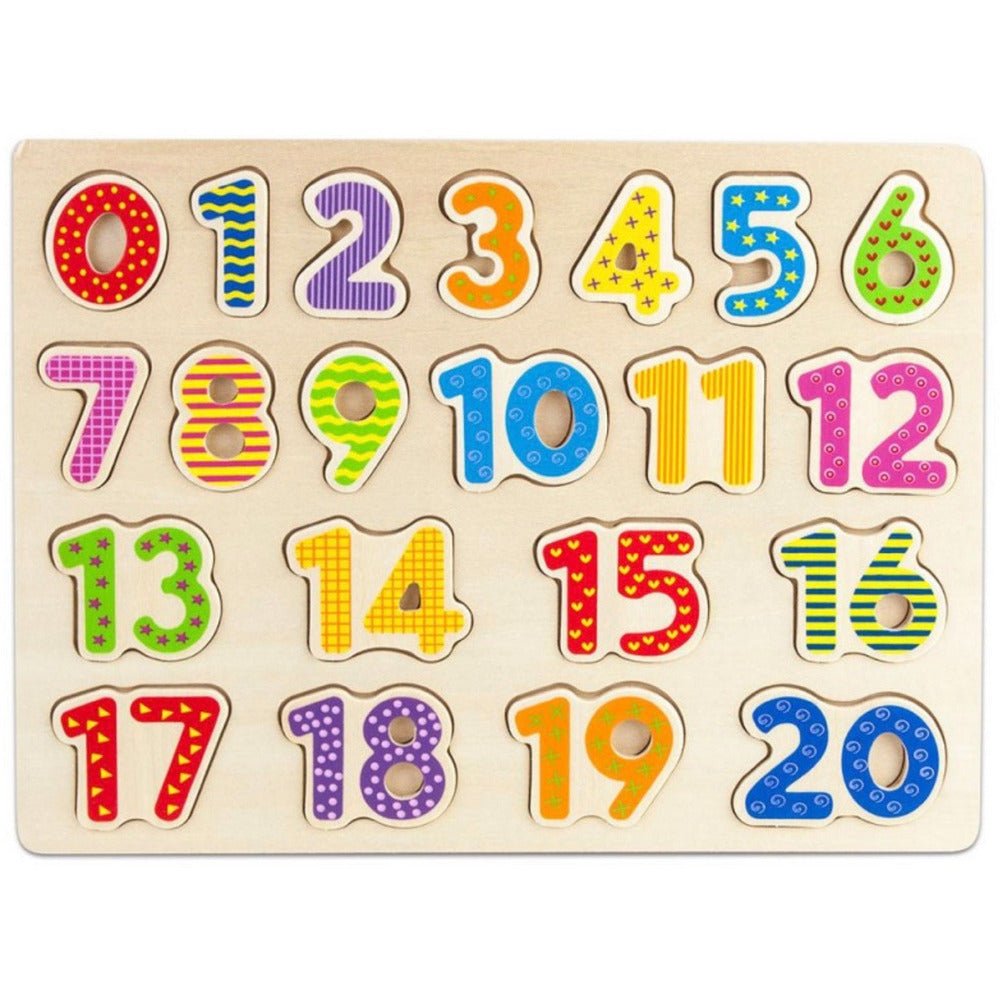 Wooden Numbers Puzzle Board - ToyTime| ToyTime